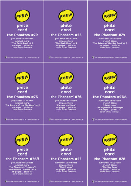 Uncut Philecard sheet #072-078 – Phantom Comics