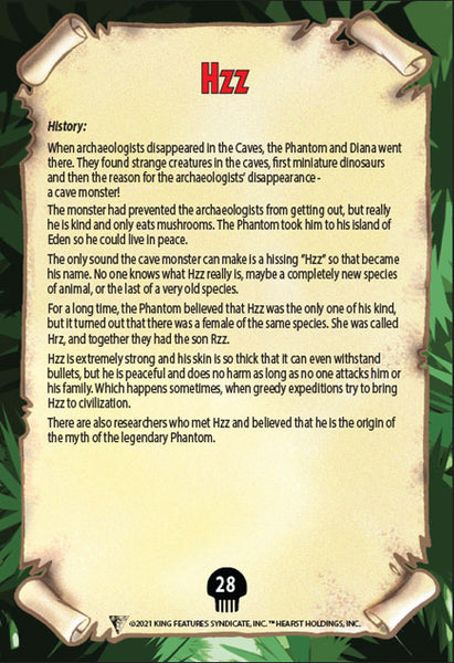 Phantom's Universe Character Card #28 - Hzz – Phantom Comics