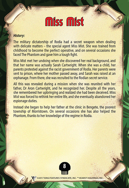 Phantom's Universe Character Card #08 - Miss Mist – Phantom Comics