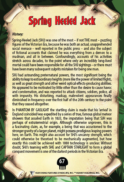 Phantom's Universe Character Card #67 - Spring-Heeled Jack – Phantom Comics